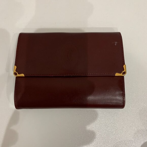 Cartier | Bags | Cartier Red Musthave Wallet Sku84356 Gently Used ...
